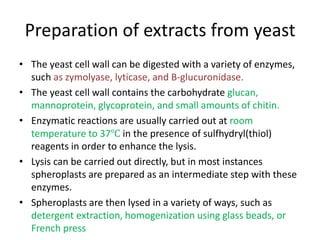 Extraction buffer, Protease inhibitors methods of cell distrubtion | PPTX