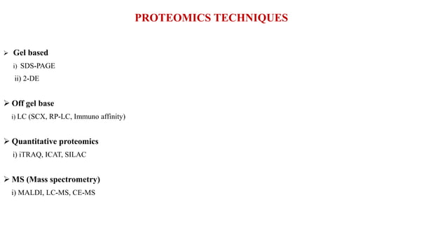 PROTEOMICS.pptx | Biotech and Biomedical Industry | Industries