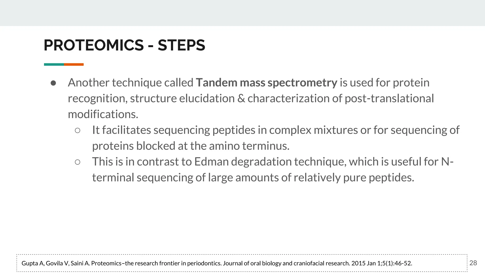 Role of Proteomics in Modern Periodontics | PPT | Free Download