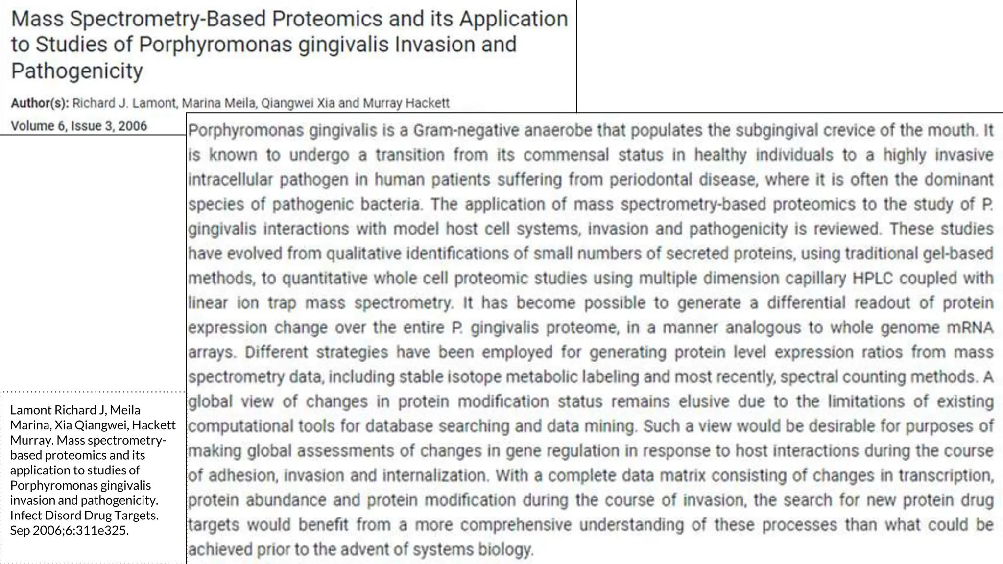 Role of Proteomics in Modern Periodontics | PPT | Free Download