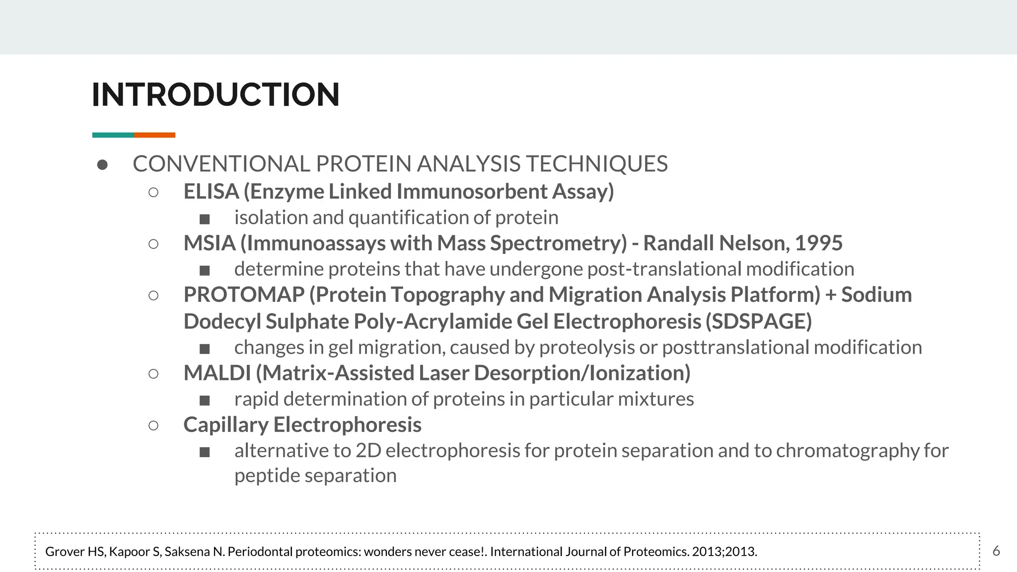 Role of Proteomics in Modern Periodontics | PPT | Free Download