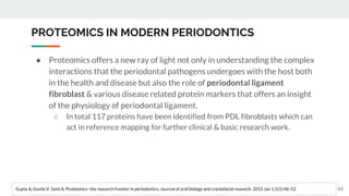 Role of Proteomics in Modern Periodontics | PPTX
