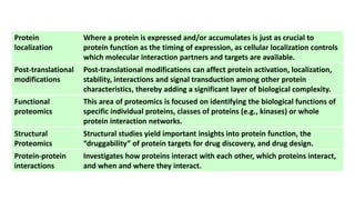 proteomics and bioinformatics lecturesss | PDF