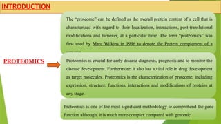 General Principle and application of Proteomics | PPTX