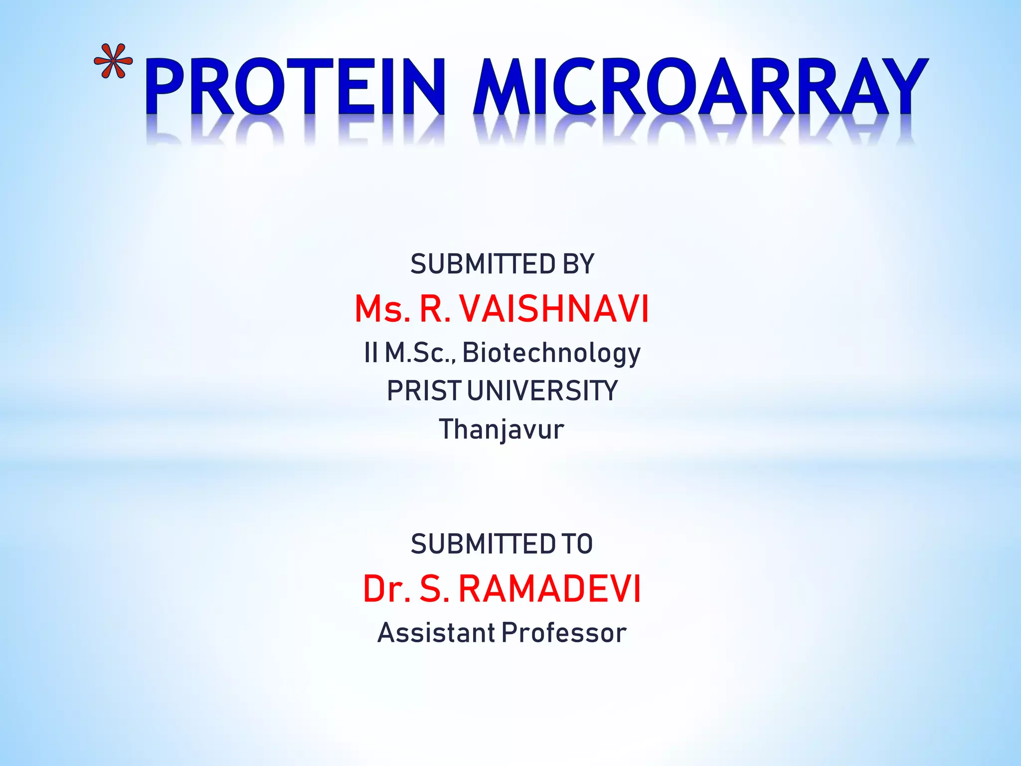 PROTEOMICS- PROTEIN MICROARRAY.pptx | Chemistry | Science