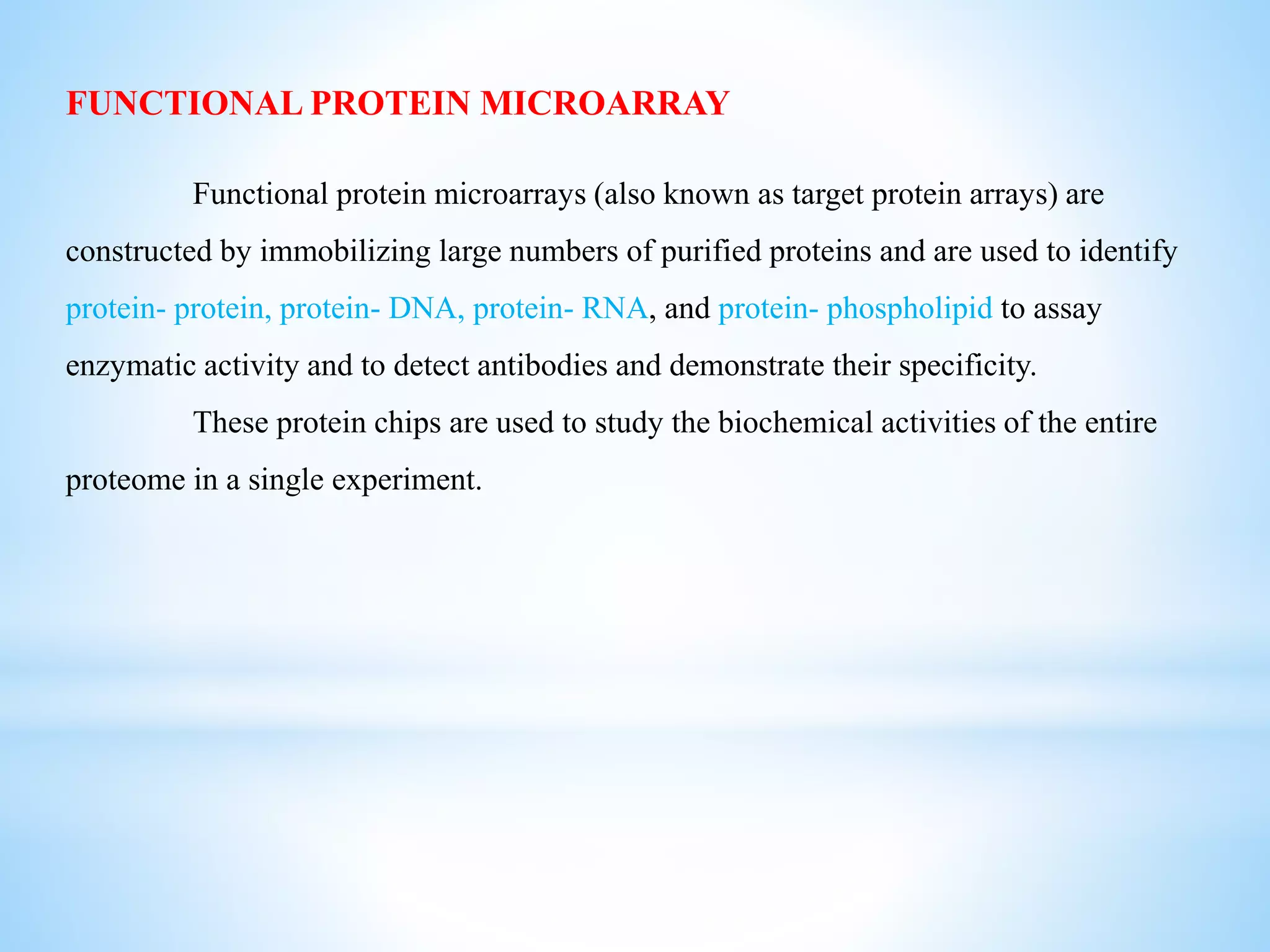 Proteomics Protein Microarray Pptx Chemistry Science