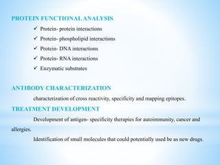 PROTEOMICS- PROTEIN MICROARRAY.pptx | Chemistry | Science