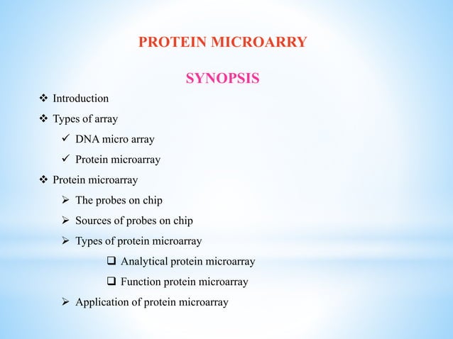 PROTEOMICS- PROTEIN MICROARRAY.pptx | Chemistry | Science