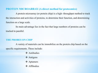 PROTEOMICS- PROTEIN MICROARRAY.pptx | Chemistry | Science