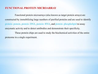 PROTEOMICS- PROTEIN MICROARRAY.pptx | Chemistry | Science