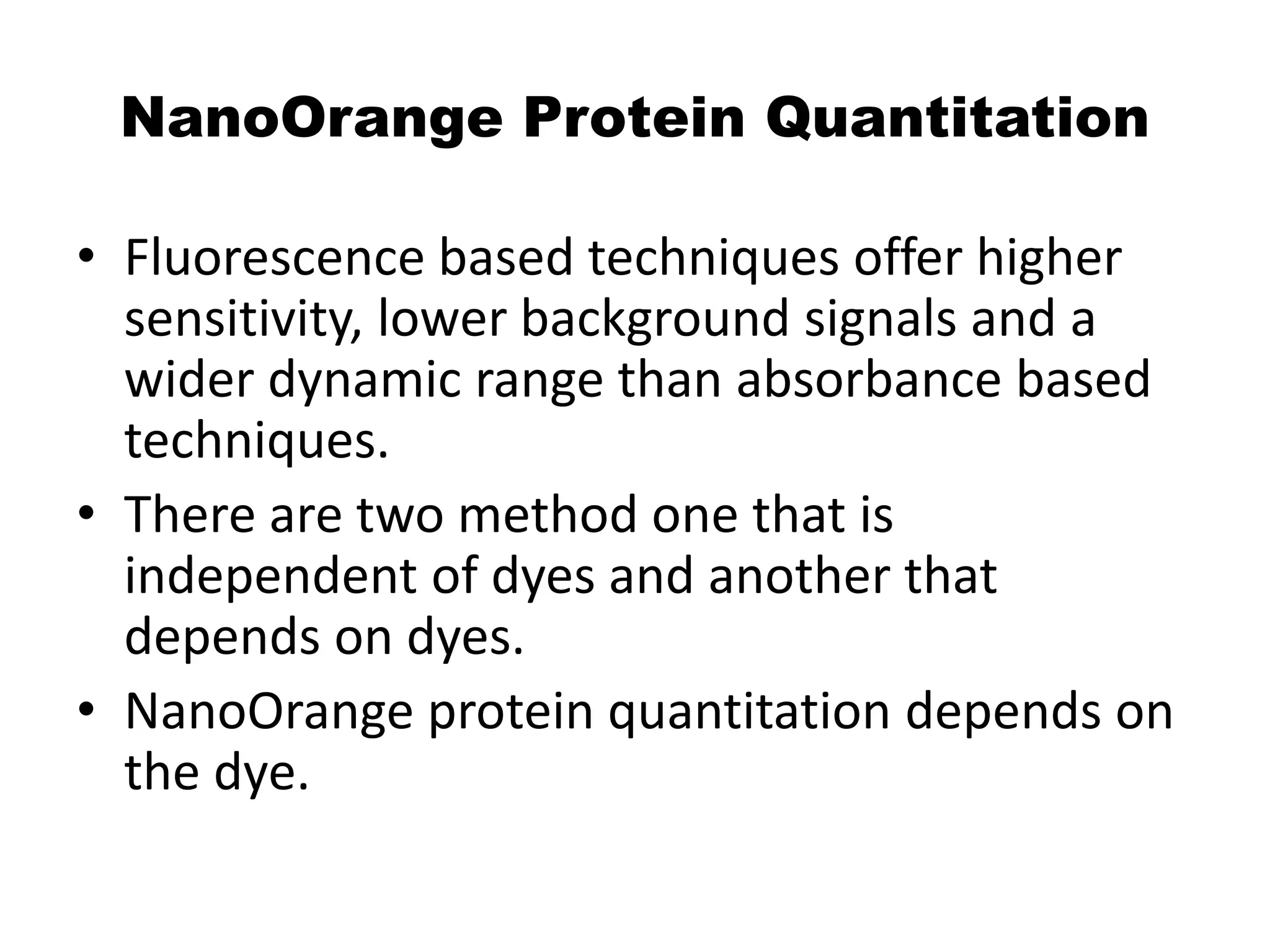 Protein quantitation techniques | PPTX