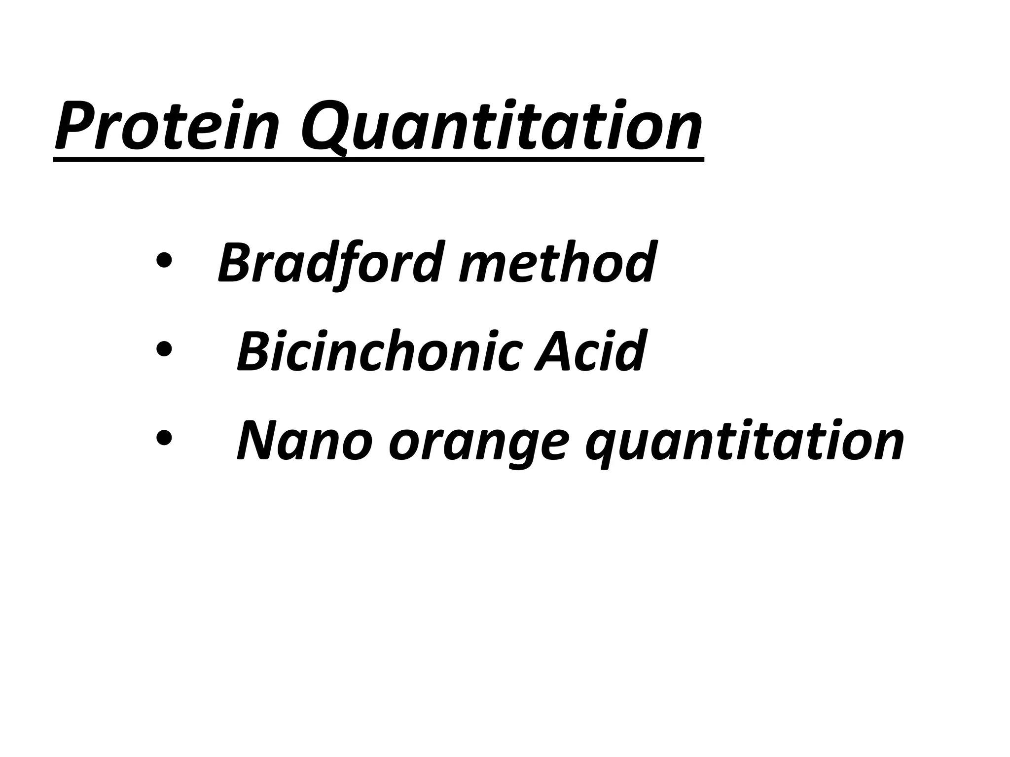 Protein quantitation techniques | PPTX