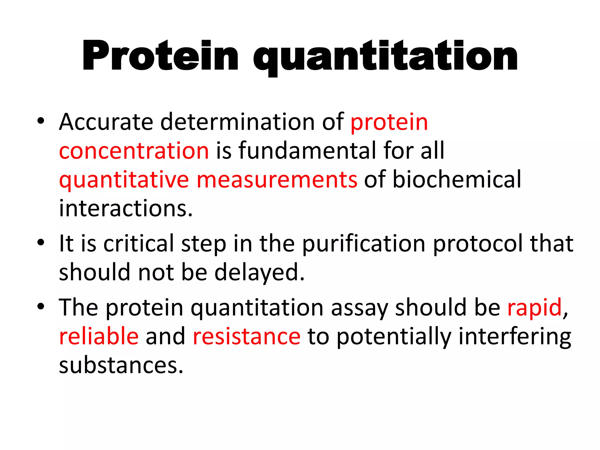 Protein quantitation techniques | PPTX