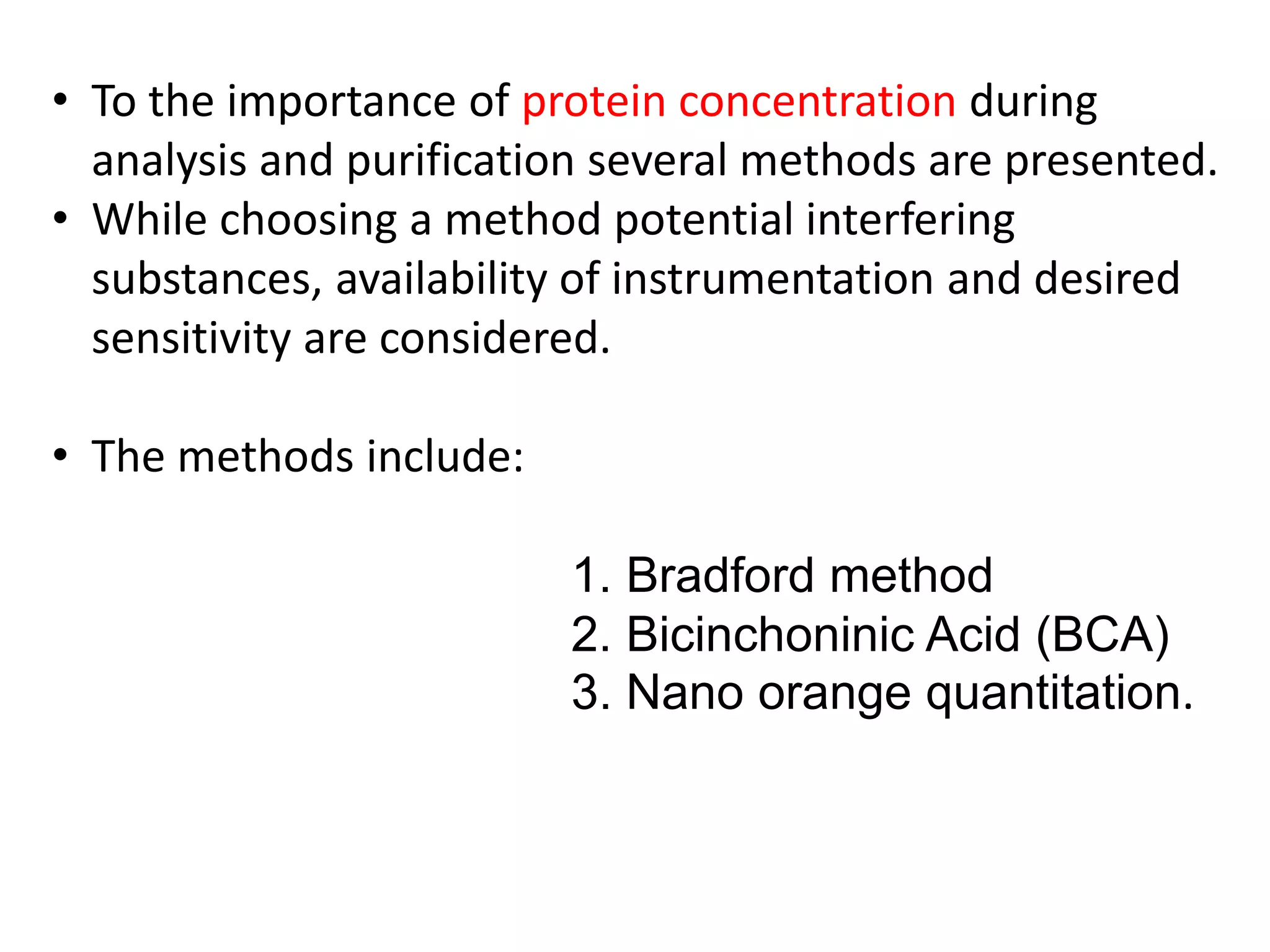 Protein quantitation techniques | PPTX