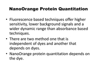 Protein quantitation techniques | PPTX