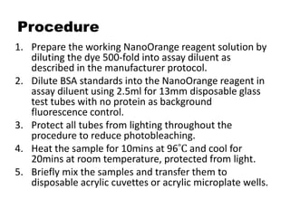 Protein quantitation techniques | PPTX
