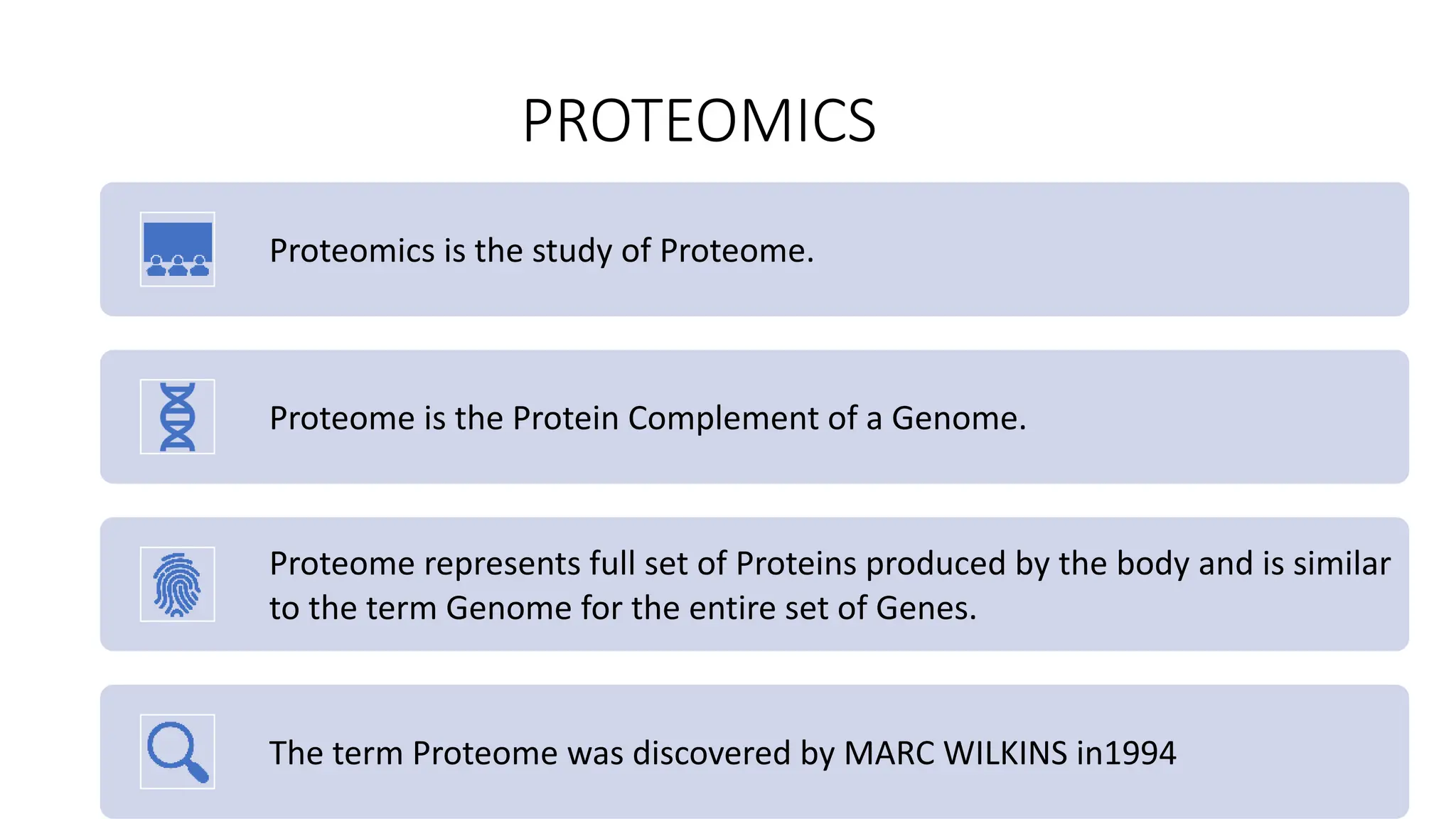 PROTEOMICS is the study of proteins at the molecular level. | PPTX