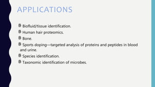 Proteomics in forensic sciences | PPTX