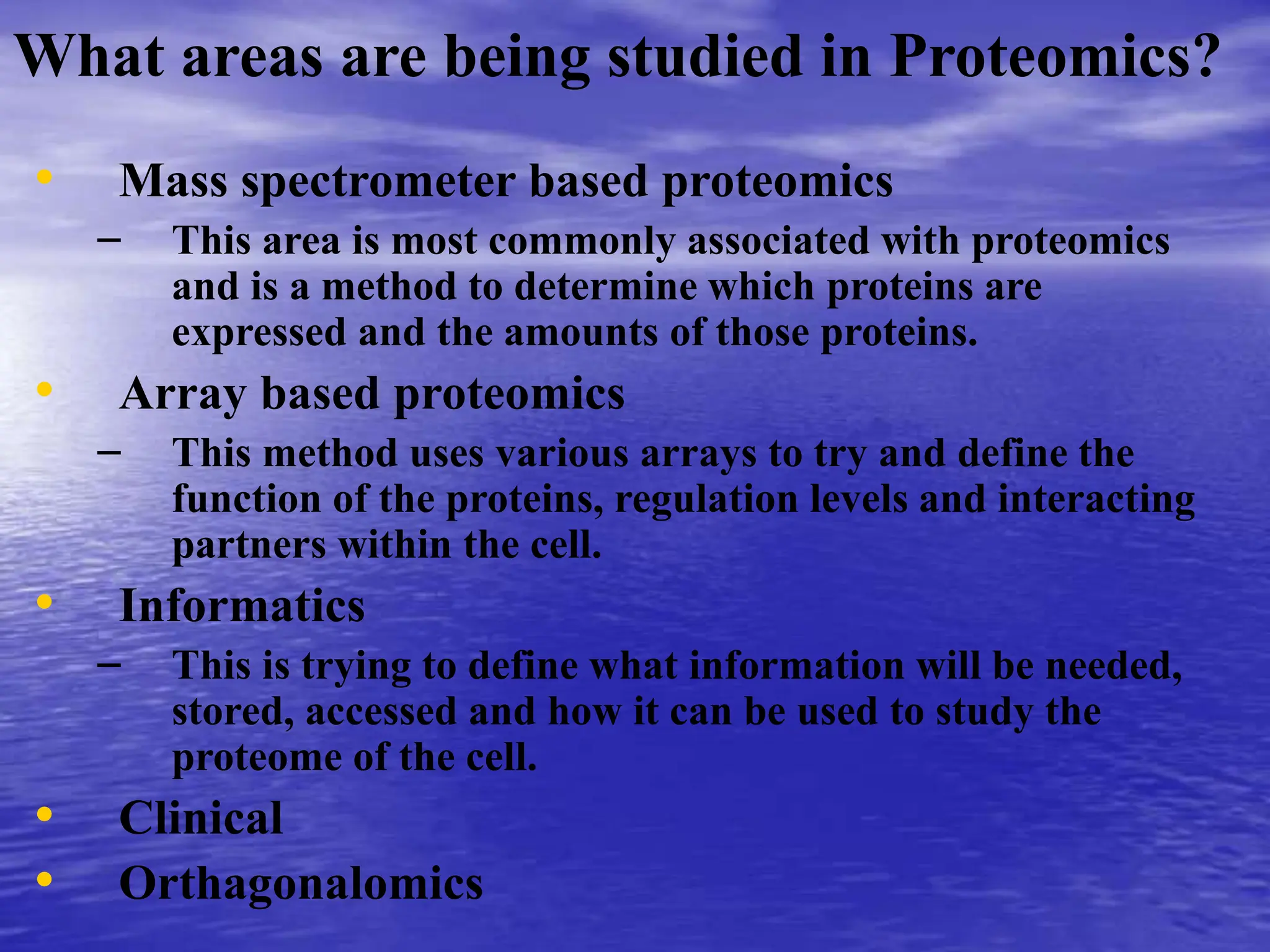 proteomics lecture as an aspect of multi omics | PPT