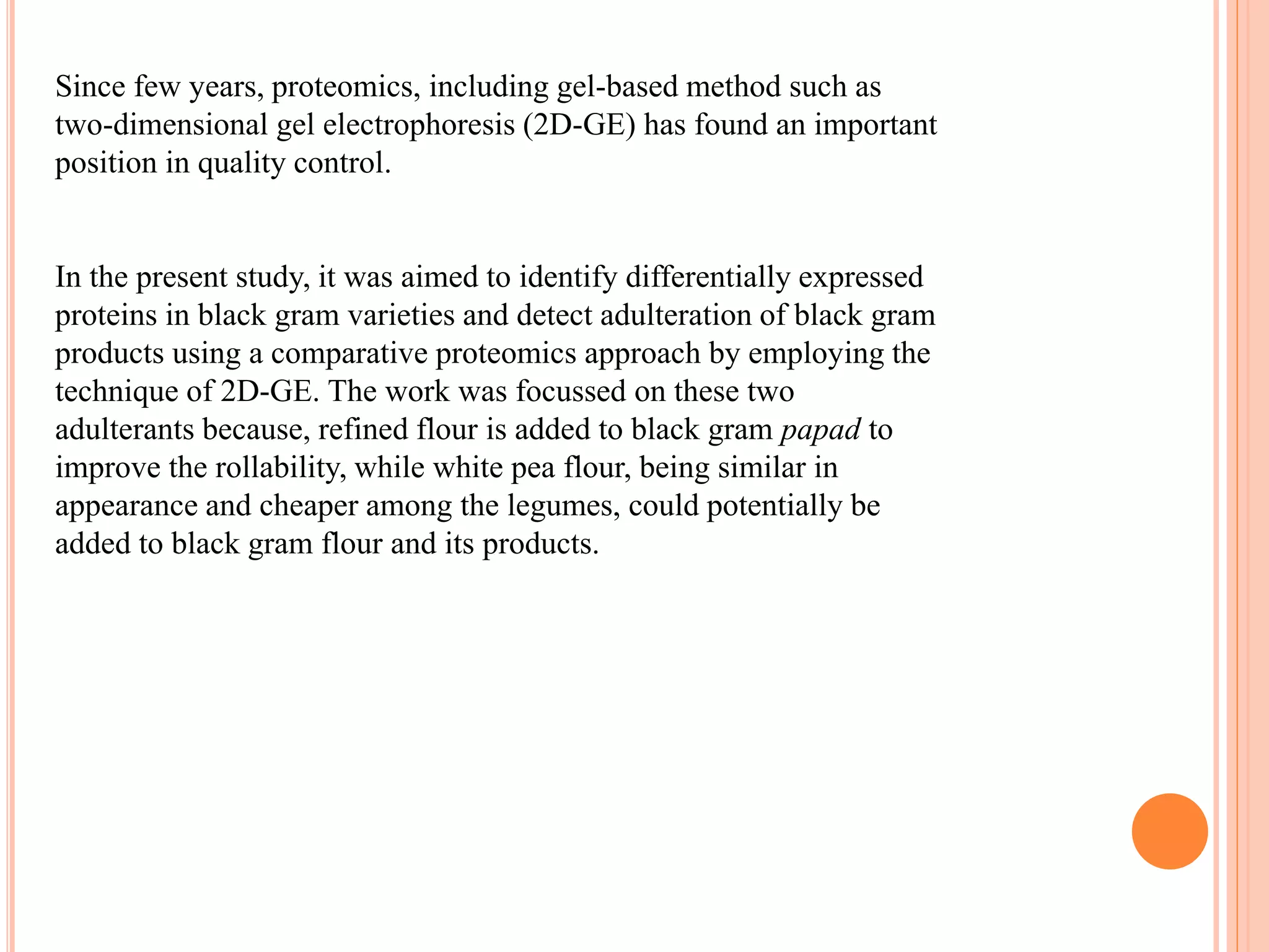application of 2DGE | PPTX | Chemistry | Science
