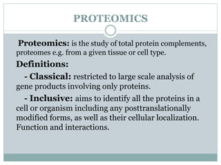 proteomics scope and its importance by aniqa atta | PPTX