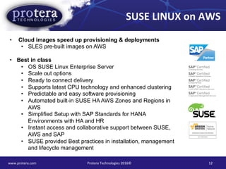 Protera SAPPHIRE 2016 Migrating SAP applications to HANA on AWS | PPT