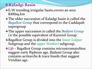 Proterozoic sedimentary basins of India in general | PPT