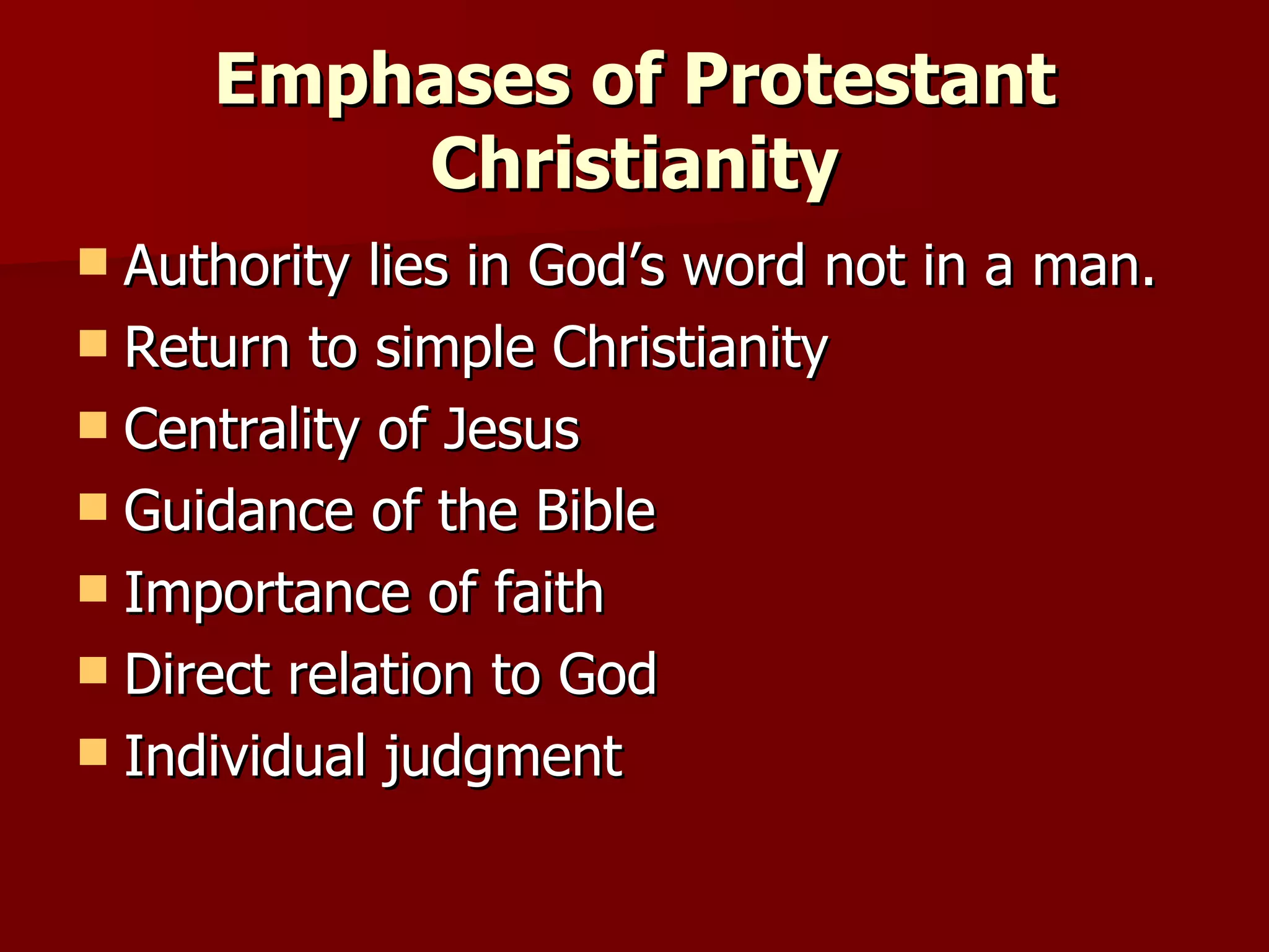 Protestant Christianity (3b) | PPT