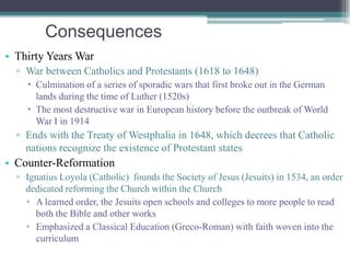 Protestant reformation an its consequences | PPTX