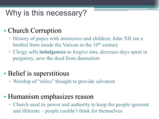 Protestant reformation an its consequences | PPTX