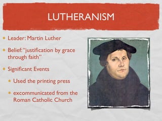 Protestant reformation notes | KEY