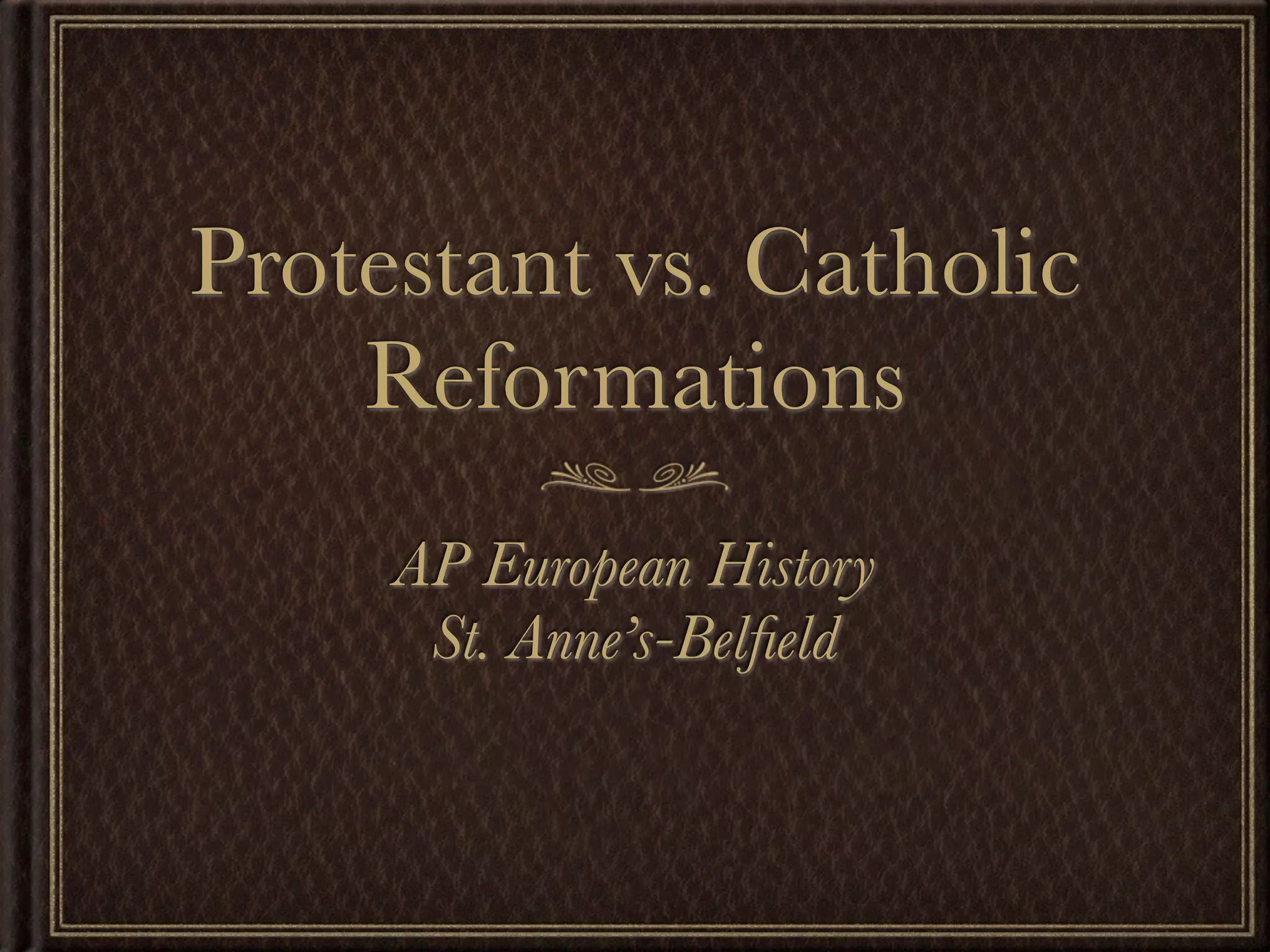 Protestant vs. catholic | KEY