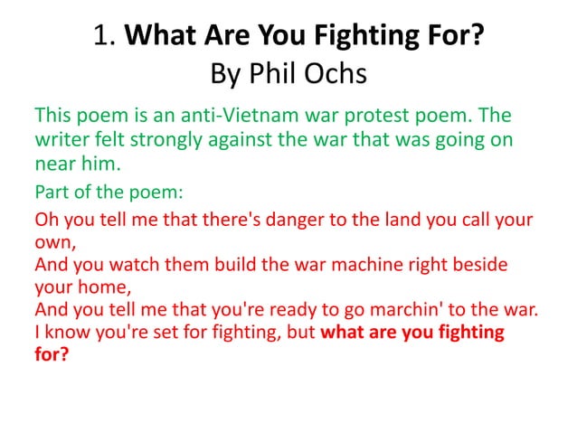 An Anthology of Protest Poems and their meanings | PPT