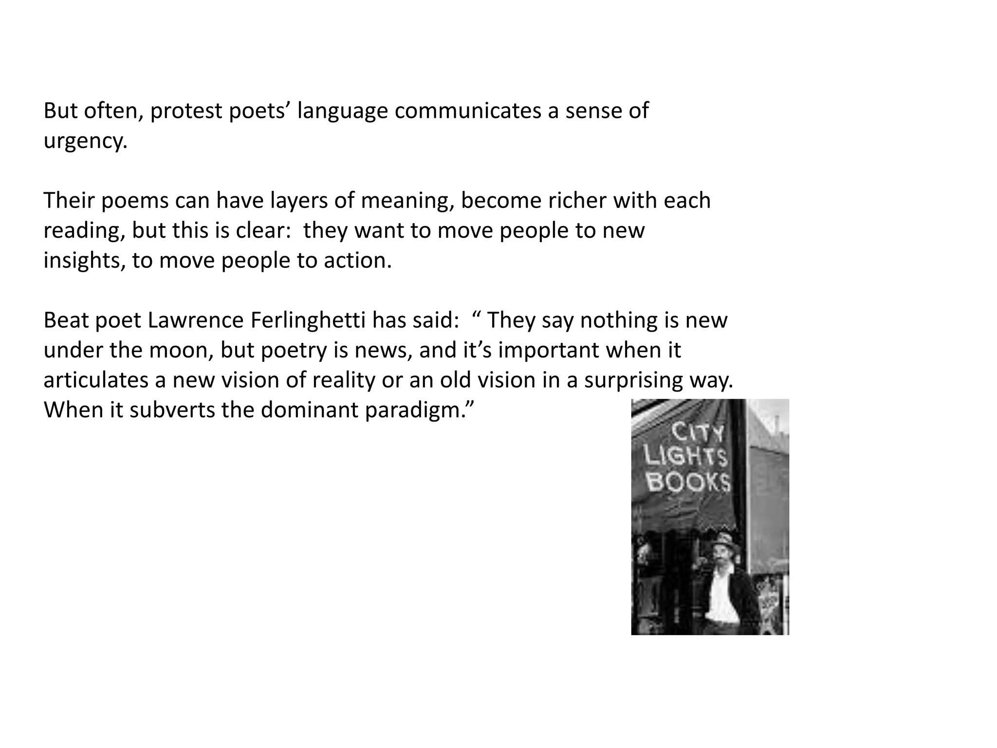 Introduction to Protest Poetry | PPTX