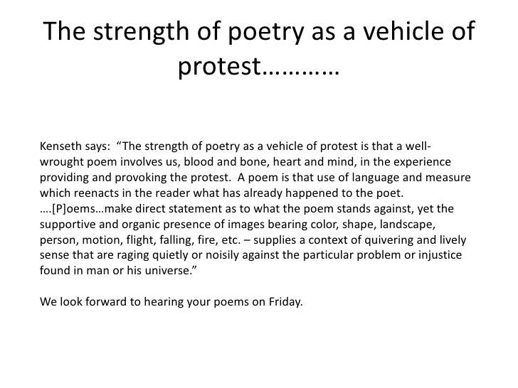 Introduction to Protest Poetry