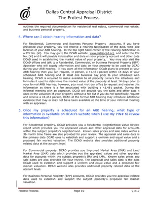 Dallascad - Protest Process 2017 | PDF