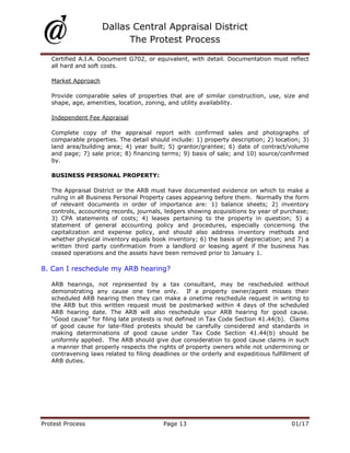 Dallascad - Protest Process 2017 | PDF