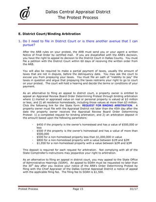 Dallascad - Protest Process 2017 | PDF