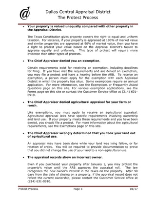 Dallascad - Protest Process 2017 | PDF