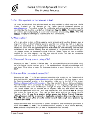 Dallascad - Protest Process 2017 | PDF