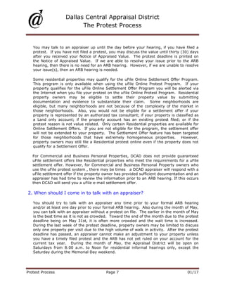 Dallascad - Protest Process 2017 | PDF