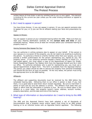 Dallascad - Protest Process 2017 | PDF