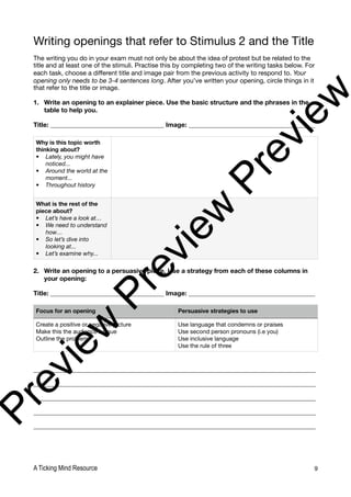 Protest - Student Revision Booklet For VCE English | PDF