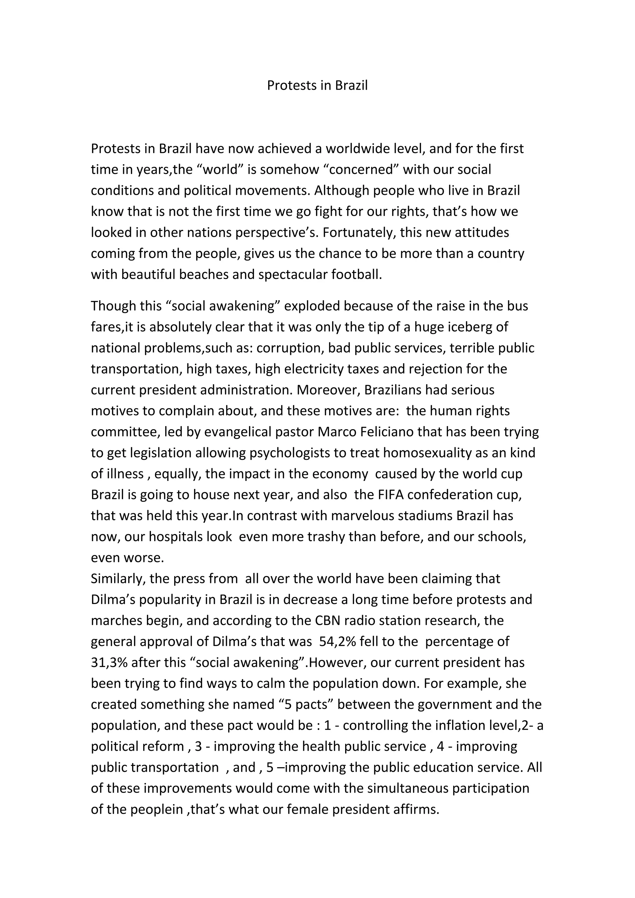 Protests in brazil | PDF