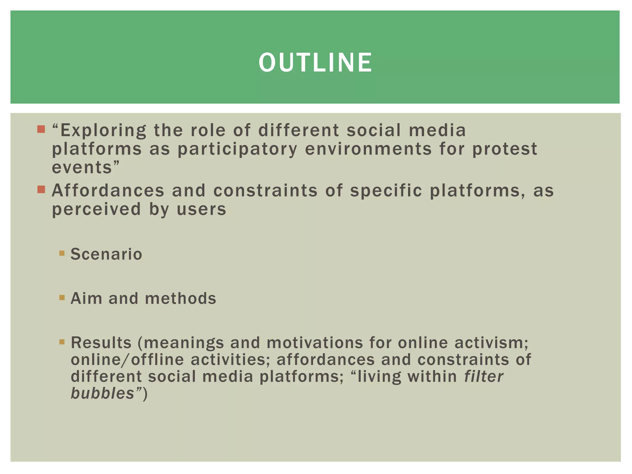 Take connected action: exploring the role of different social media as ...