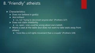 HUM10: World Religions Prothero Atheism | PPTX | Atheism | Religion ...