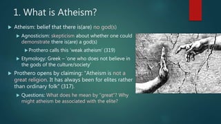HUM10: World Religions Prothero Atheism | PPTX | Atheism | Religion ...