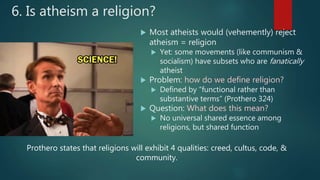 HUM10: World Religions Prothero Atheism | PPTX | Atheism | Religion ...