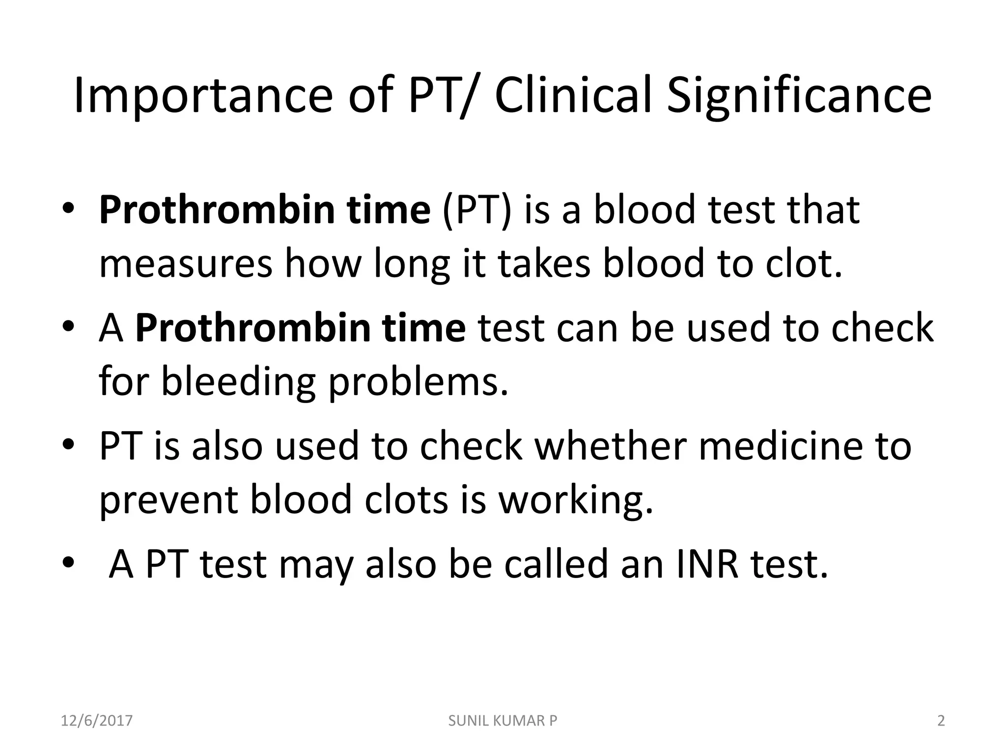 Prothrombin time and aptt | PPTX