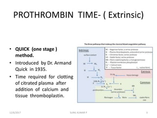 Prothrombin time and aptt | PPTX
